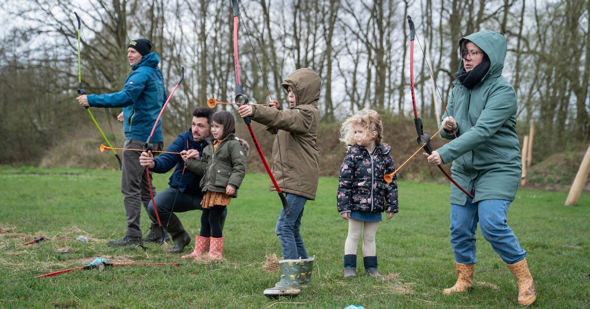 Kinderen doen mee aan ‘Boslympische Spelen’ tijdens inhuldiging ...