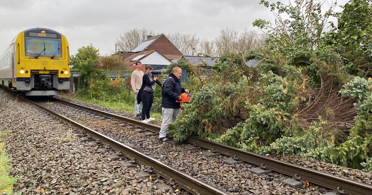 KIJK. Buren snellen te hulp om spoor weer vrij te maken in Eine ...