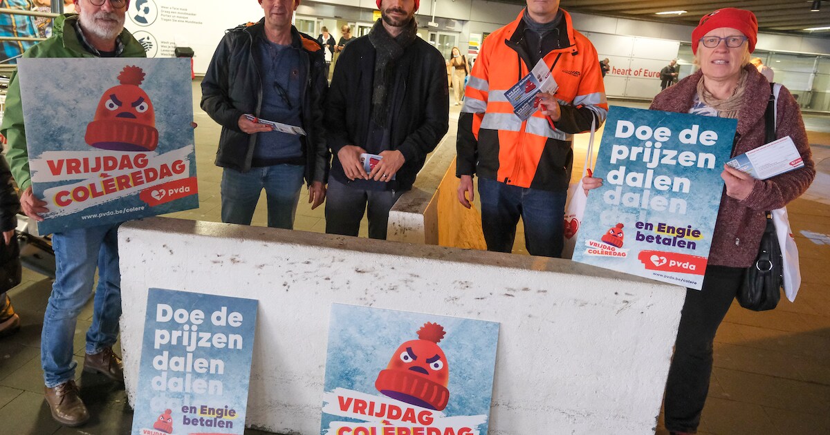 PVDA voert actie op Brussels Airport tegen hoge energieprijzen: “Lonen ...