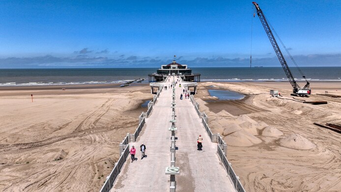 Volgende stap in definitieve afwerking vernieuwde Pier: alle damwanden ...