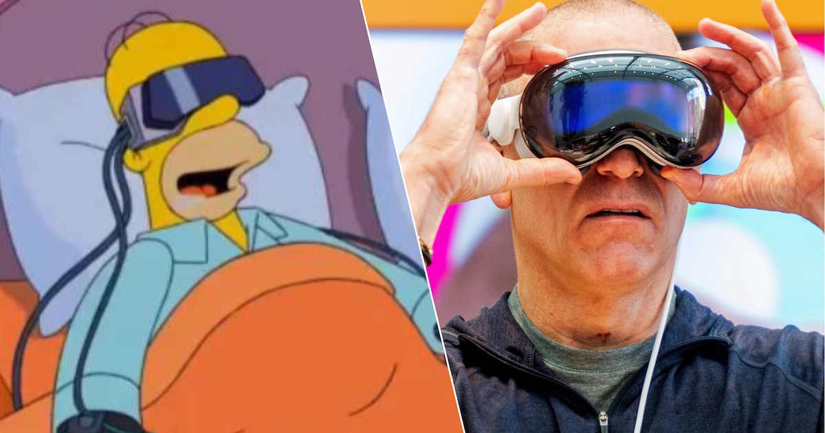 ‘The Simpsons’ doen het weer: Apple Vision Pro-bril te zien in ...
