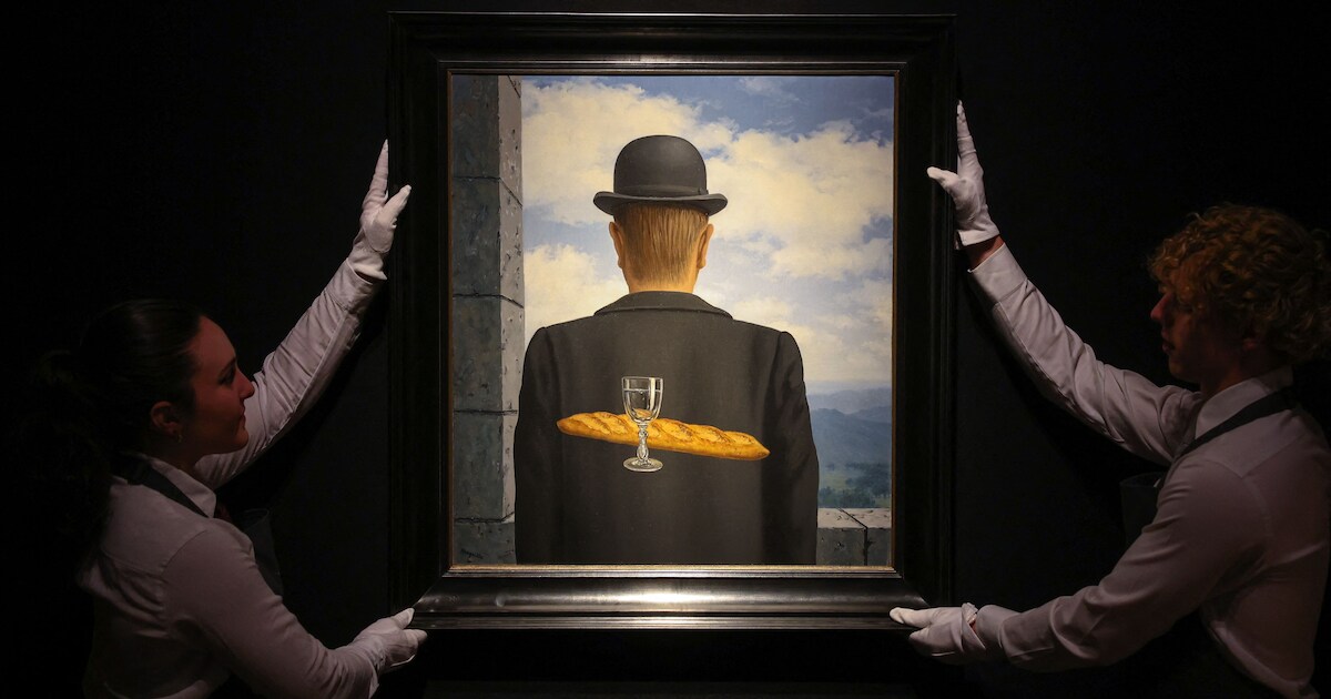‘L’ami intime’ van Magritte onder de hamer voor ruim 39 miljoen euro ...