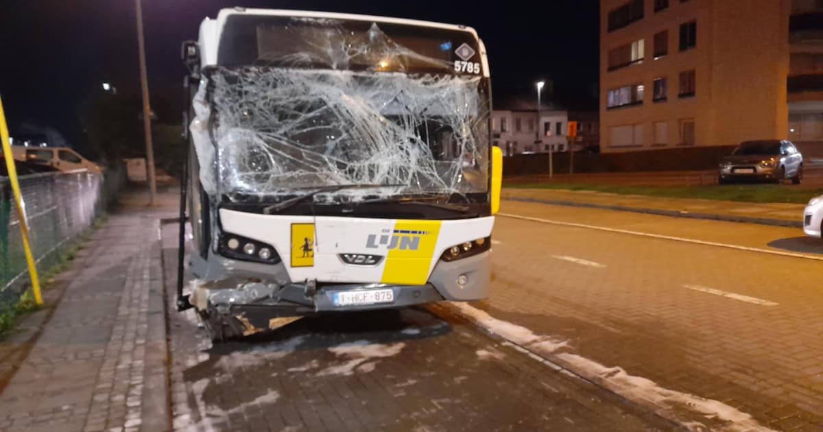 Lijnbussen botsen aan station Dendermonde, materiële schade is groot ...