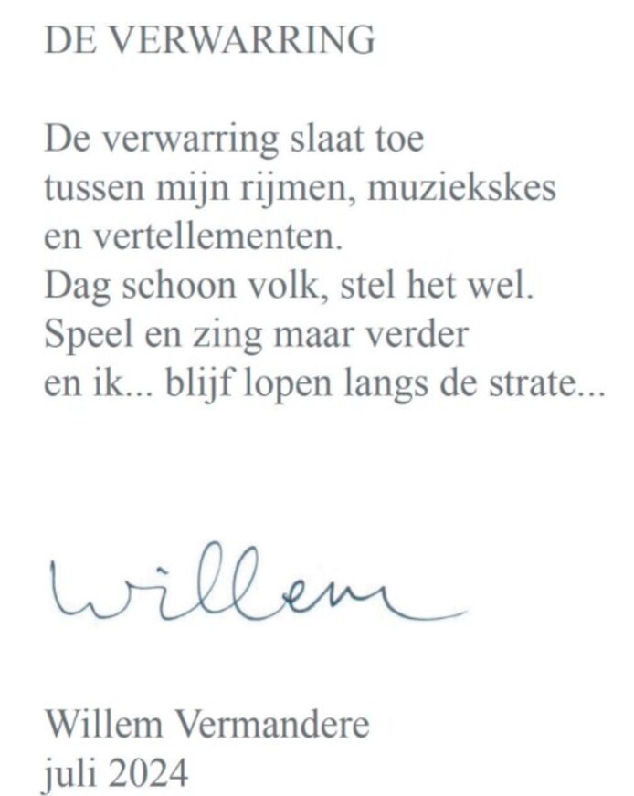 Willem Vermandere (84) zet punt achter carrière en schrapt optredens ...
