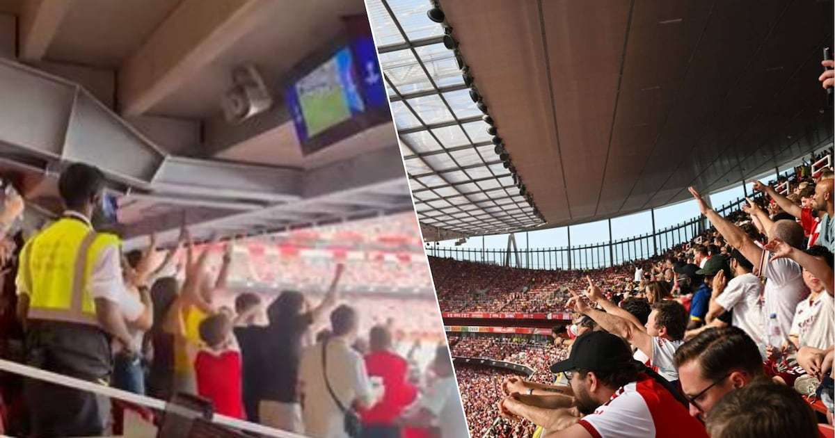 Dak van het Emirates Stadium gaat eraf: Arsenal-fans door het dolle ...