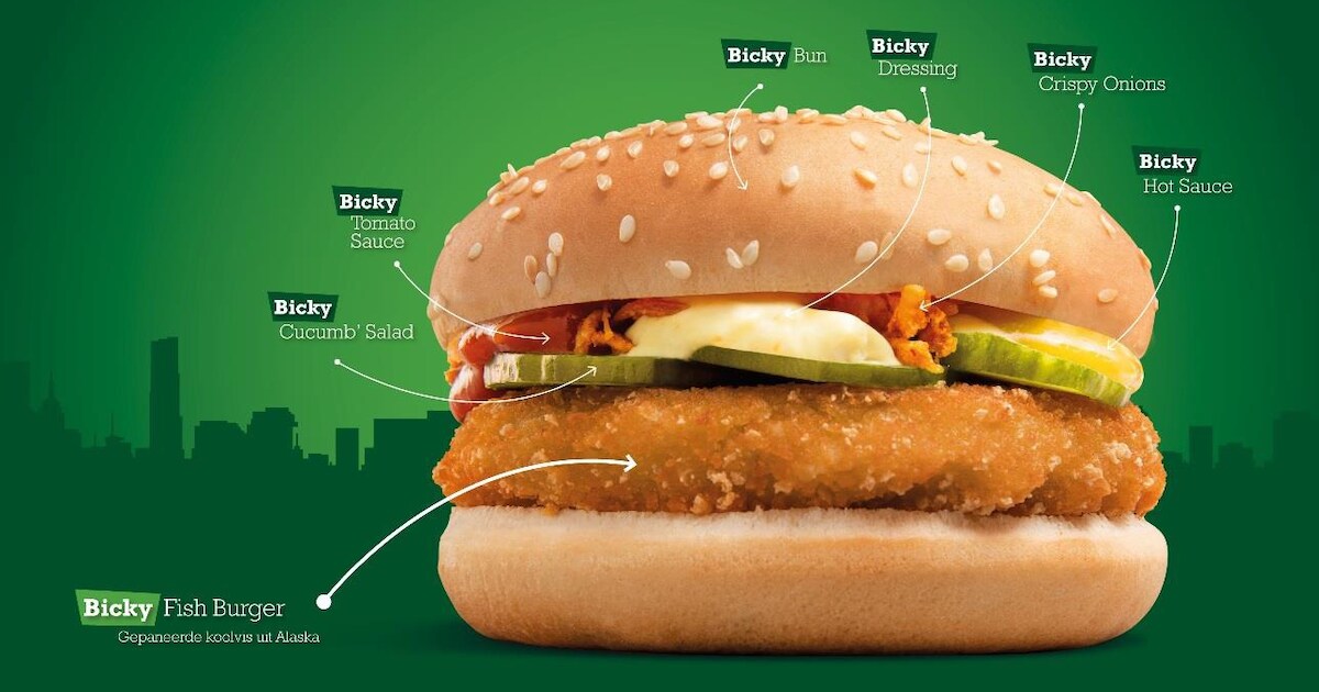 Iets voor jou? Bicky lanceert alternatief voor eigen bekende burger: Bicky Fish | Binnenland ...