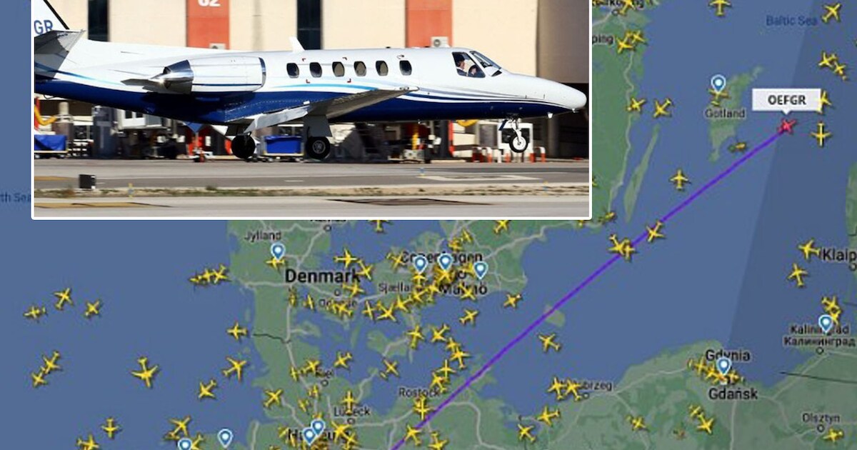 Privéjet met onbereikbare piloot na ‘spookvlucht’ door half Europa ...
