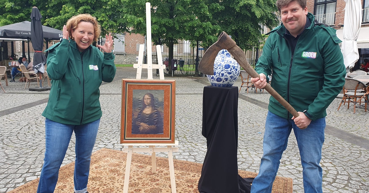 Ook dit is campagne voeren: Groen-kopstukken slaan kunst kapot om ...