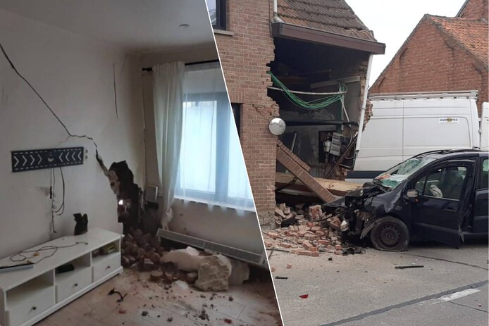 Week nadat bestuurder door gevel knalt, zitten Mélissa (36) en haar ...