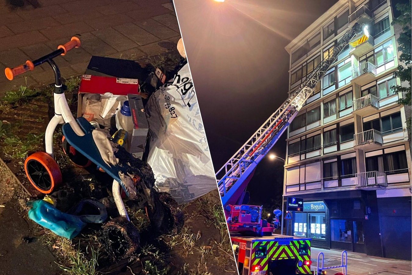 Speelgoed en afval vatten vuur op balkon appartement op ’t Plein | Foto ...