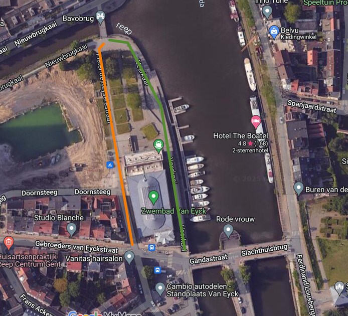 Nieuw fietspad langs Van Eyck-zwembad ligt er: fietsen langs water mag ...