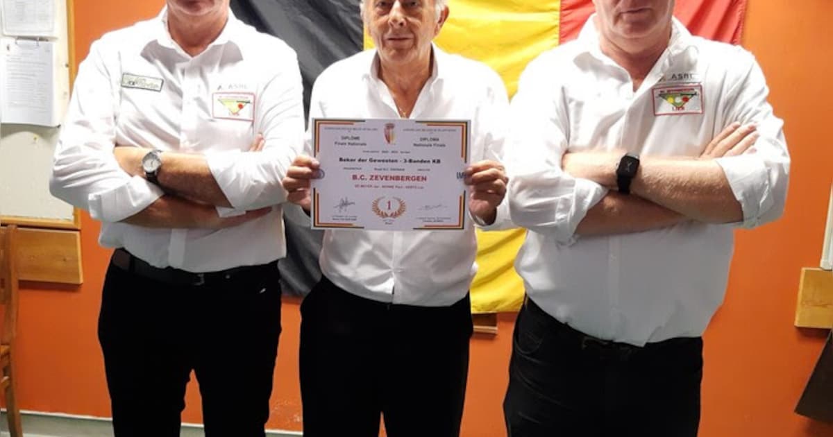 Biljarters uit Zevenbergen winnen nationale finale driebanden | Lier | HLN.be