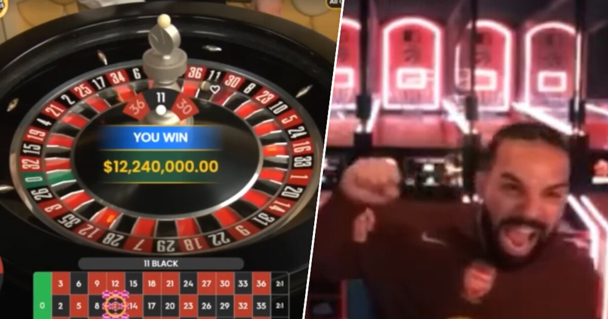 Rapper Drake wint twaalf miljoen dollar met online roulette (al lijkt ...