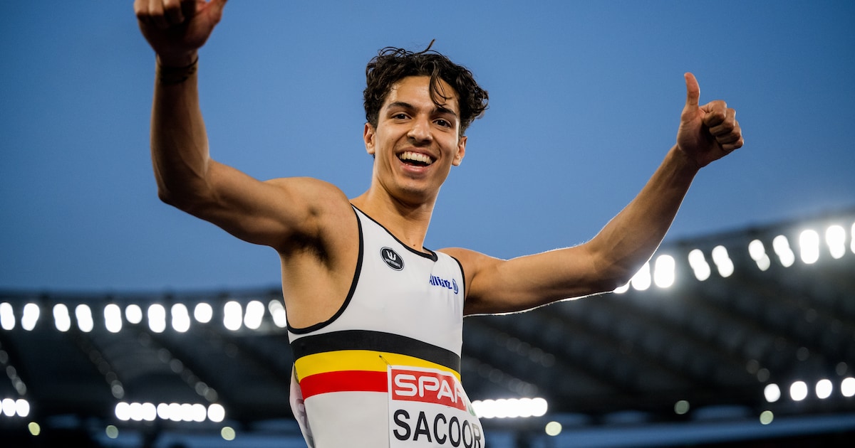 Jonathan Sacoor is met 44.98 en vierde plaats op EK 400m helemaal terug ...
