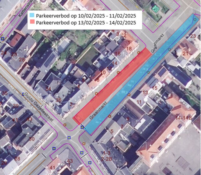Parkeerverbod op verschillende plaatsen tijdens snoeiwerken in februari ...