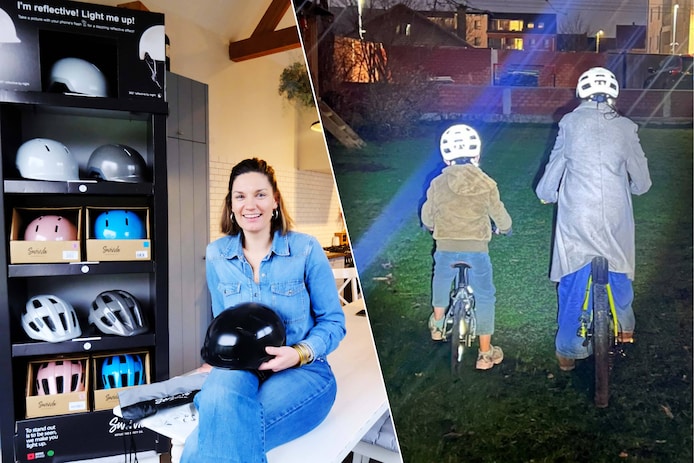 “Dit is in het donker de meest zichtbare helm ter wereld”: Lien stelt ...