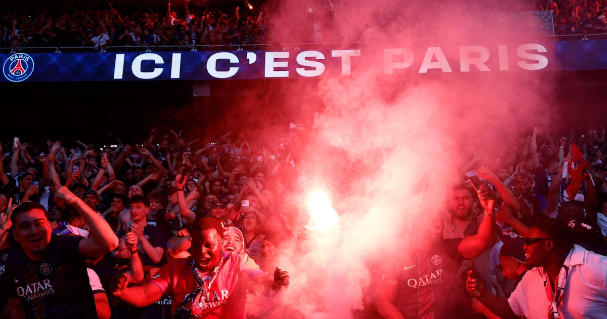 Groot feest in Parc des Princes: stadion vol PSG-fans viert tweede ...