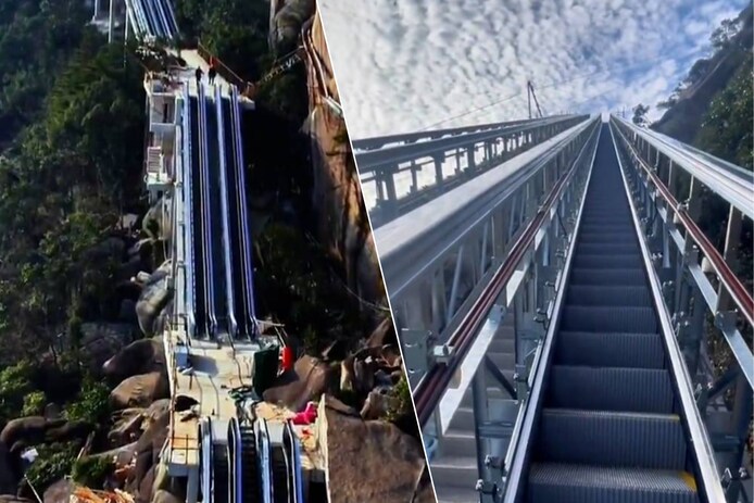 KIJK. Chinese berg krijgt gigantische roltrappen voor “pijnloze ...