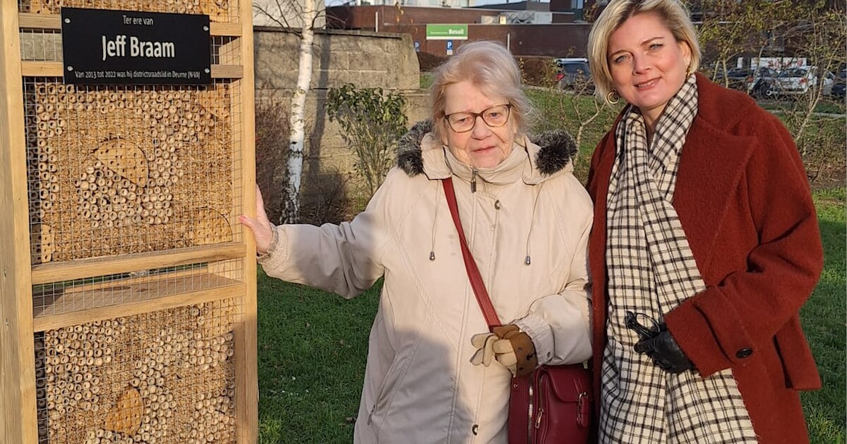 Deurne eert overleden districtsraadslid Jeff Braam met insectenhotel ...