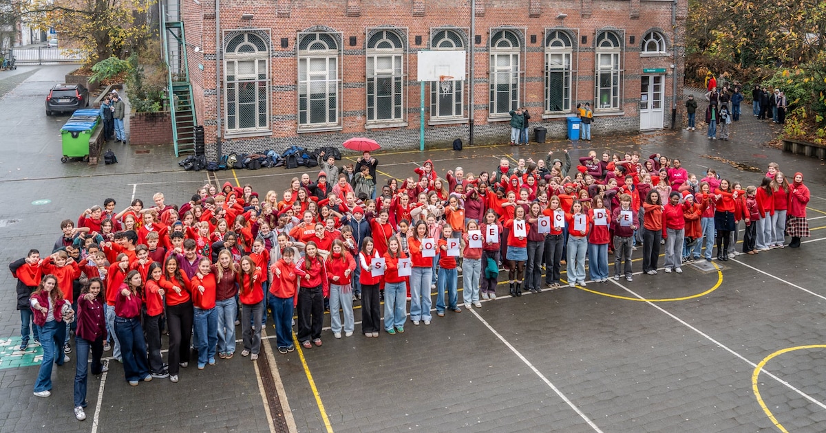 Leerkrachten en leerlingen van het Lyceum Aalst trekken rode lijn tegen ...