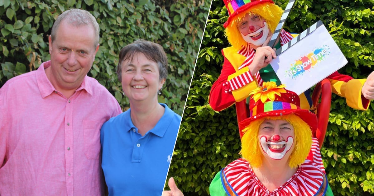 Als clownsduo Pipo en Pipette toverden Hans (60) en Karine (56) lach op ...