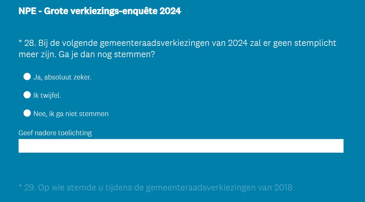 NPE lanceert verkiezingsenquête | Foto | hln.be