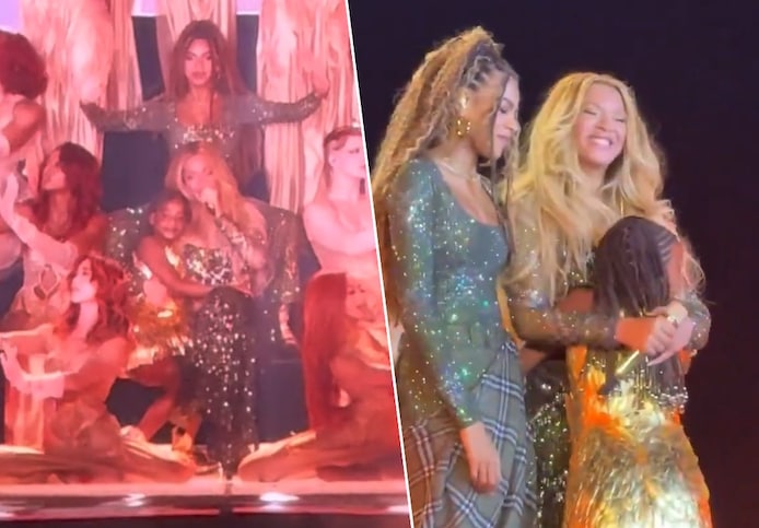KIJK. Familiemoment tijdens start nieuwe tournee Beyoncé: dochters Blue ...