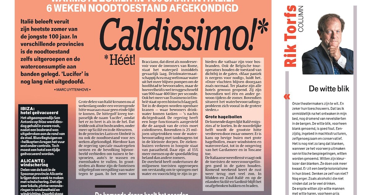 De witte blik | De Krant | HLN.be