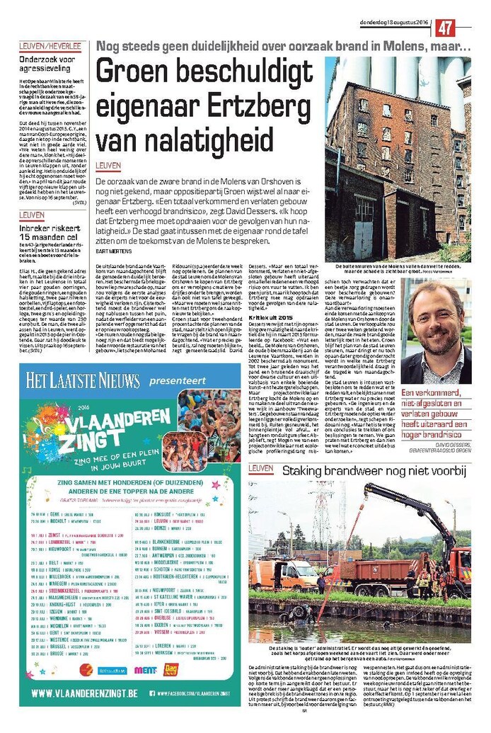 Ertzberg ontkent nalatigheid | Leuven | hln.be