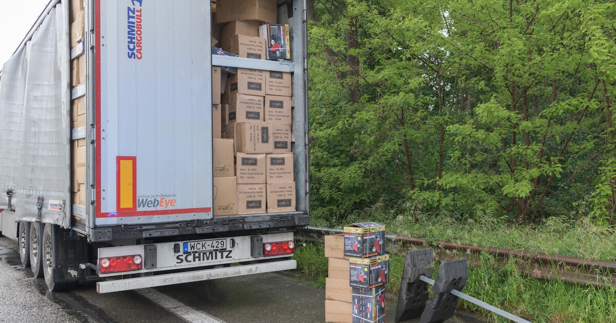 Chauffeur giet zich vol bier tijdens lossen van vrachtwagen en knalt ...