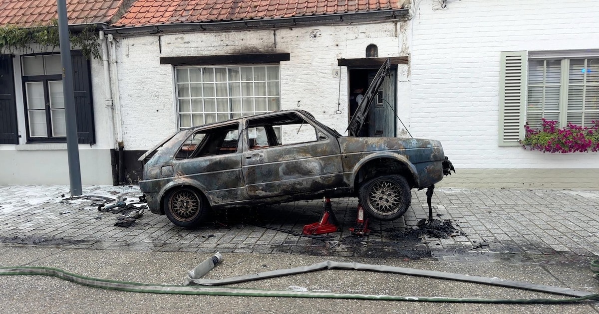 Laswerken lopen fout in Damme: wagen uitgebrand, ook schade aan woning ...