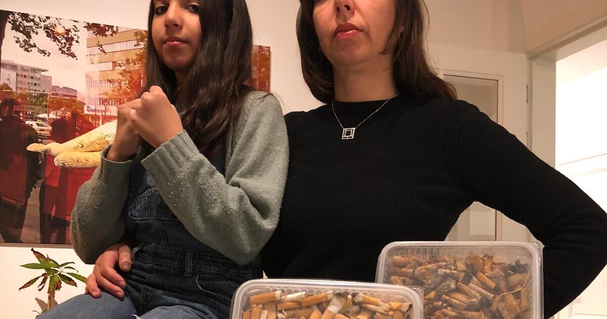 Ludmilla (42) en dochter hebben 12 containers vol peuken verzameld door ...