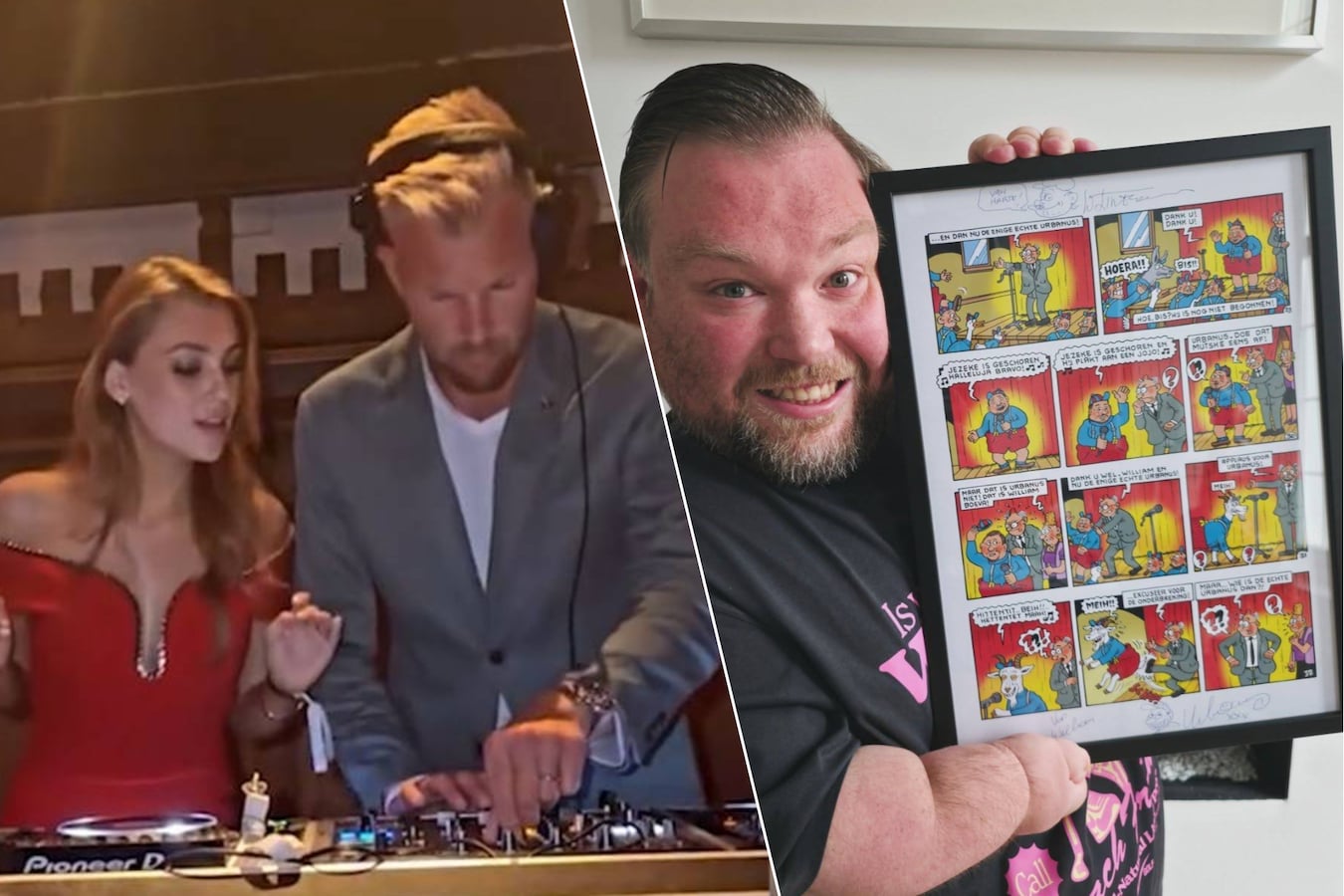 BV 24/7. Ruben Van Gucht achter draaitafel met Valentine en William ...