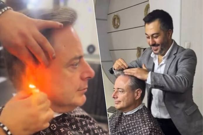 KIJK. Dit is de Turkse kapper die elke maand Bart De Wever zijn oorhaar ...