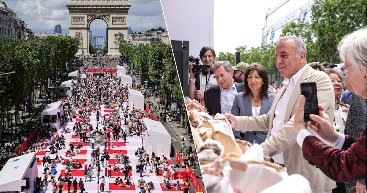 KIJK. Duizenden inwoners van Parijs nemen deel aan gratis picknick op ...