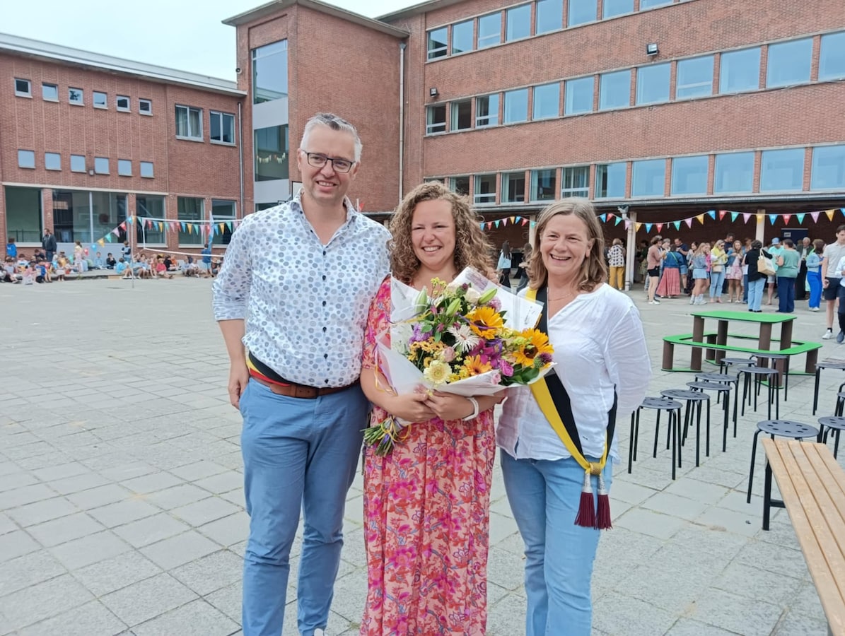 Inke (34), leerkracht van het jaar, bereidt haar klas voor op het ...