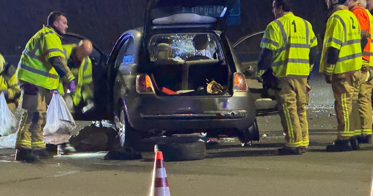 Auto krijgt klapband op E19 in Kontich en crasht: 50-jarige passagier ...