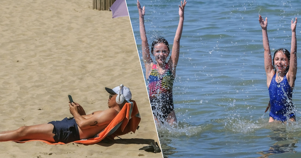 IN BEELD. Mensen genieten massaal van de zon op het strand van Oostende ...