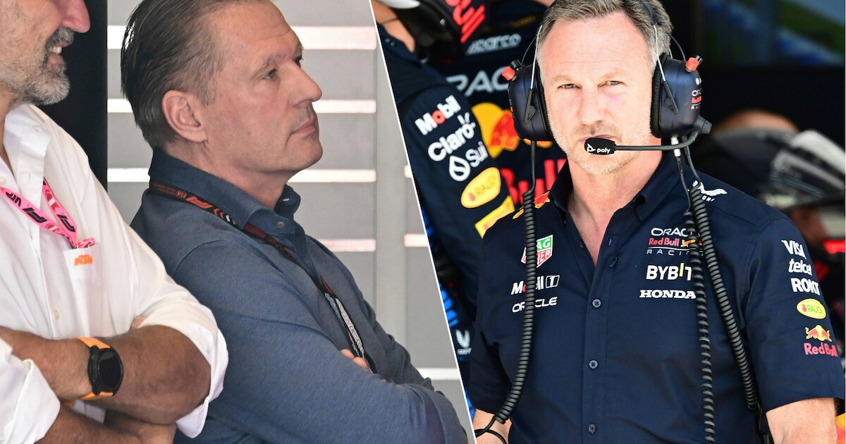 Onze F1-watcher merkt dat pa Verstappen en Horner weer spreken en ...