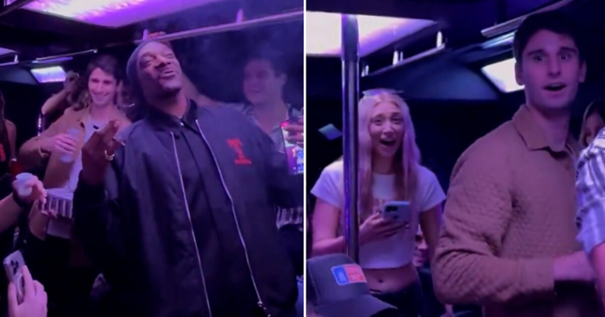 KIJK. Monden van feestvierders vallen open wanneer Snoop Dogg ...
