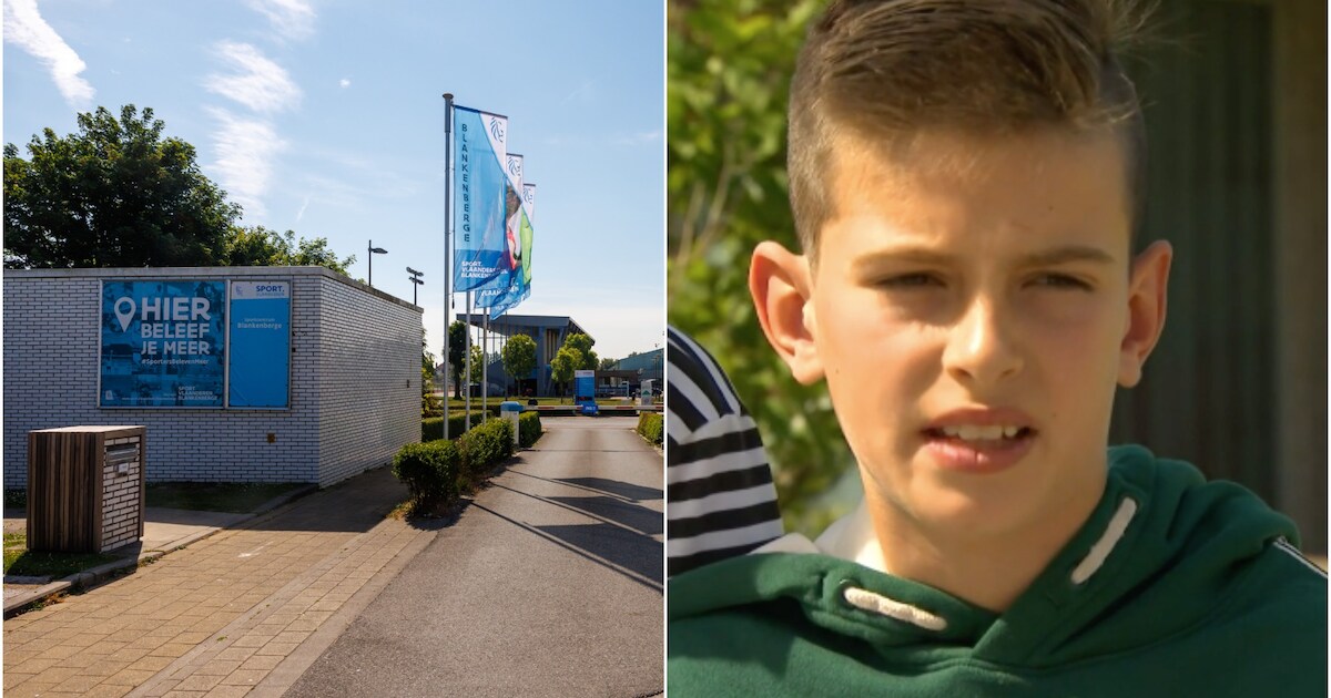 Brent en zijn klasgenoten zagen sportkamp aan zee in het water vallen ...