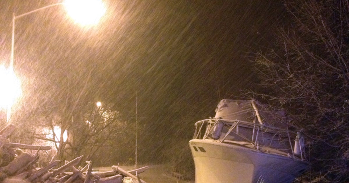 Week na Sandy geselt felle sneeuwstorm zwaar getroffen New York en ...