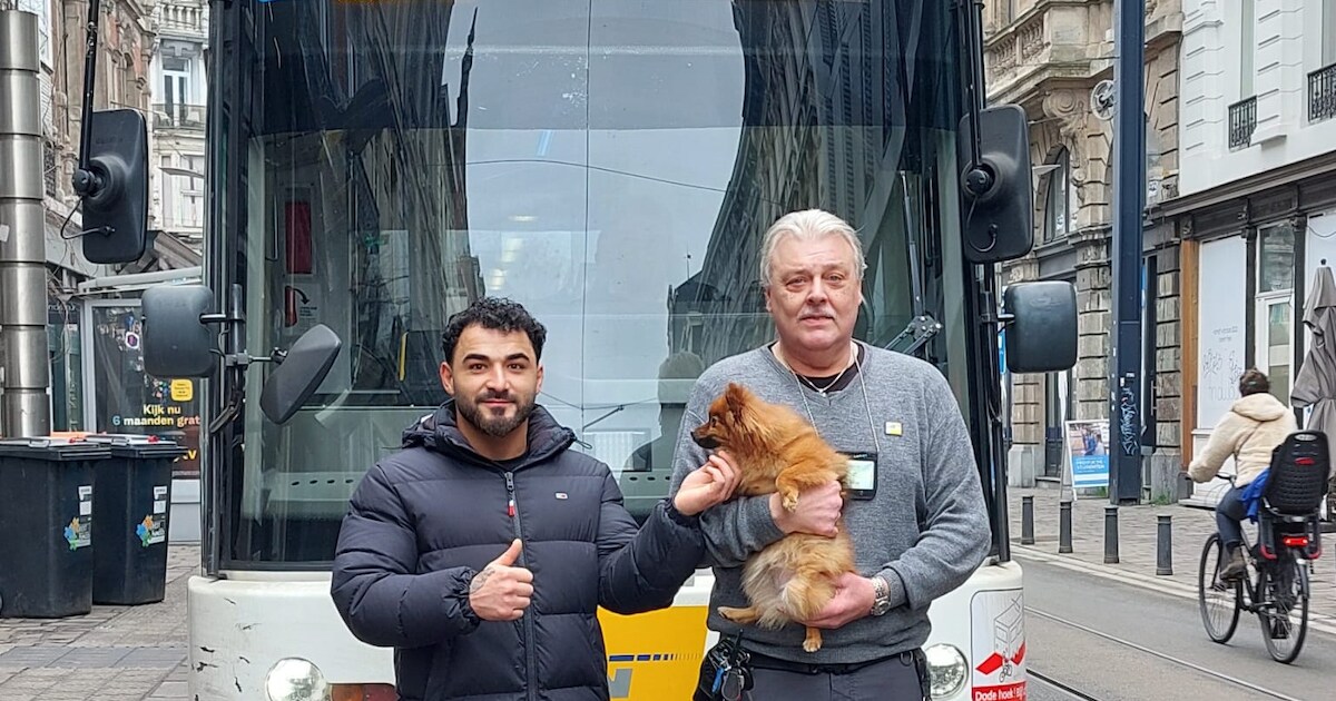 Dit hondje kent de regels: “Nadat baasje hem vergat op tram, was hij ...