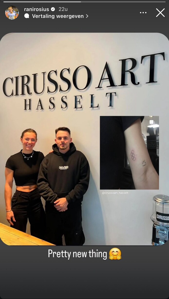Genkse atlete Rani Rosius laat sportieve tattoo zetten in Hasseltse ...