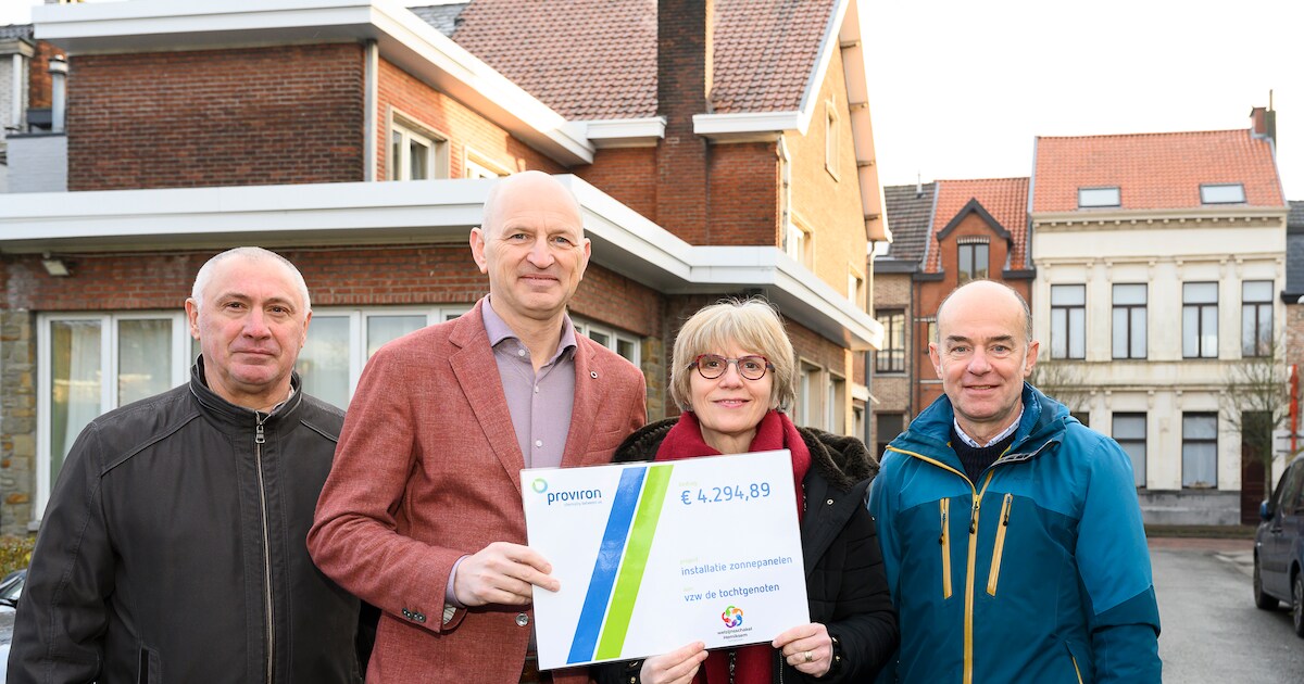 Chemiebedrijf Proviron schenkt cheque aan Welzijnsschakel voor aanleg ...