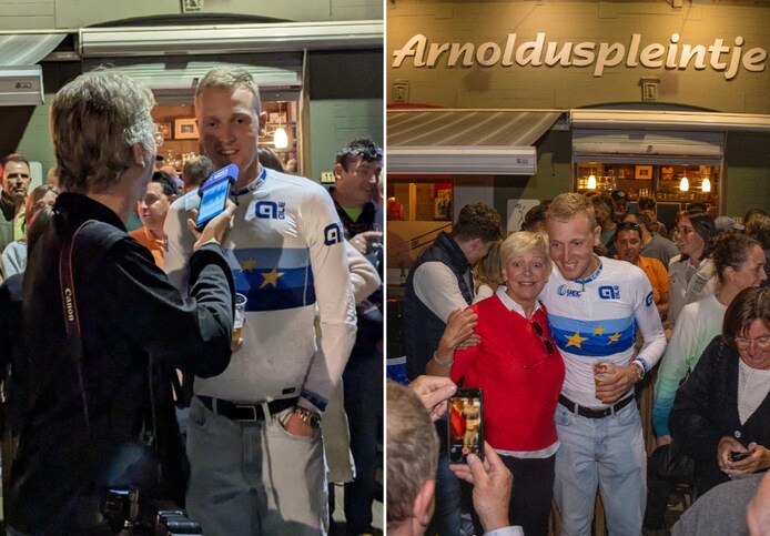Supporters van Europees kampioen Merlier bouwen feestje in café van ...