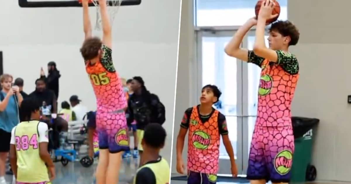 KIJK. 14 jaar en al 2m29: Canadese baskettiener, die nu al even groot ...