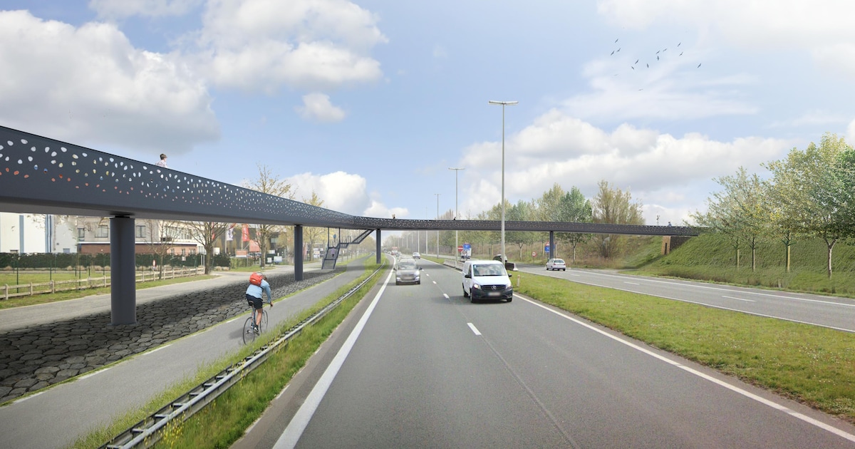 Nieuwe fietsbrug over de R4 in Mariakerke heet nu ‘Den Bellaertbrug’ | Gent | HLN.be