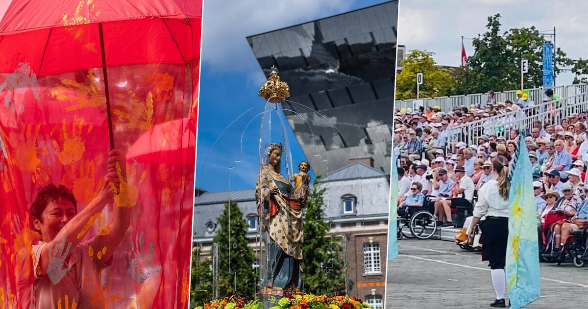 IN BEELD. Dit was de eerste ommegang van de 47ste editie van de Virga Jessefeesten in Hasselt ...