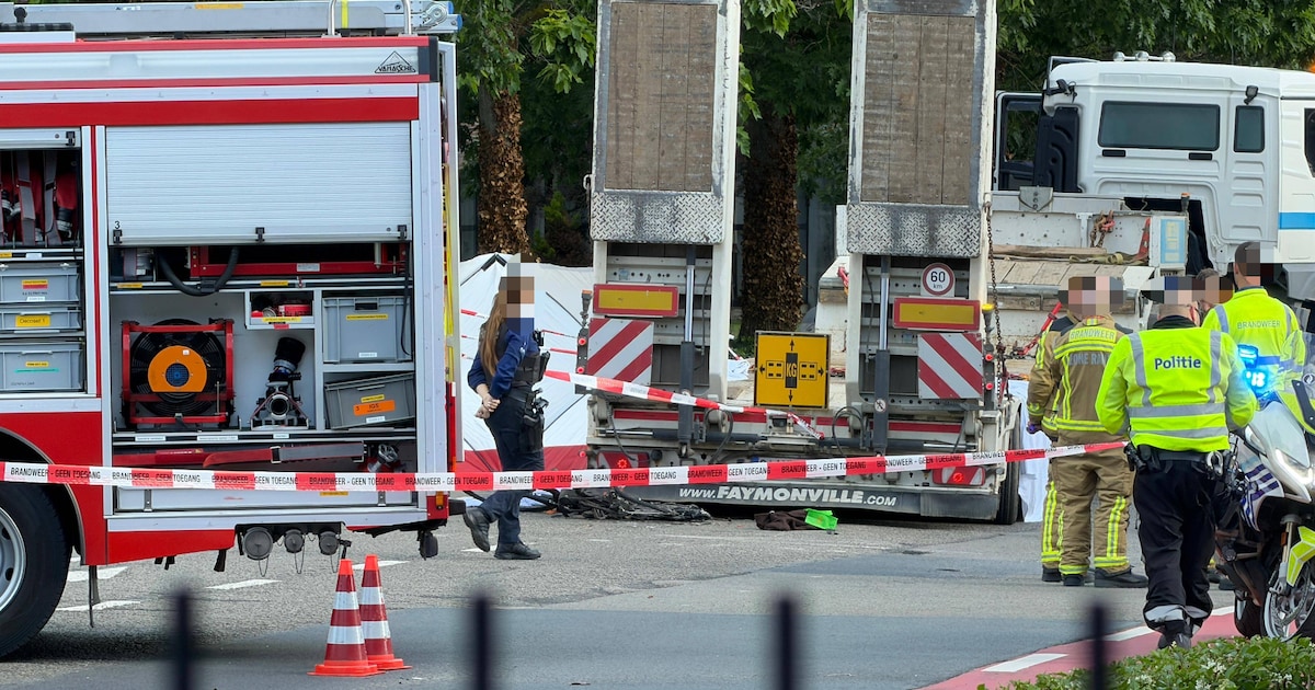 Vrouw (54) overleden nadat ze op fiets gegrepen werd door vrachtwagen ...